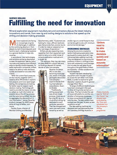 Mining Magazine | Fulfilling the Need for Innovation - Boart Longyear
